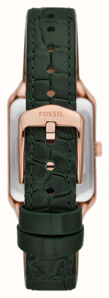 Fossil Raquel (23mm) Green Dial / Green Croco LiteHide™ Leather Strap ...