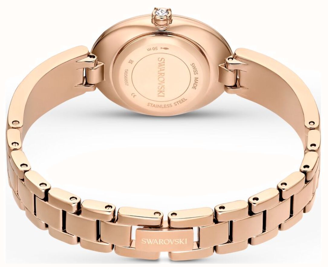 Swarovski Crystal Rock (26mm) Greige Dial / Greige Crystal & Rose Gold ...