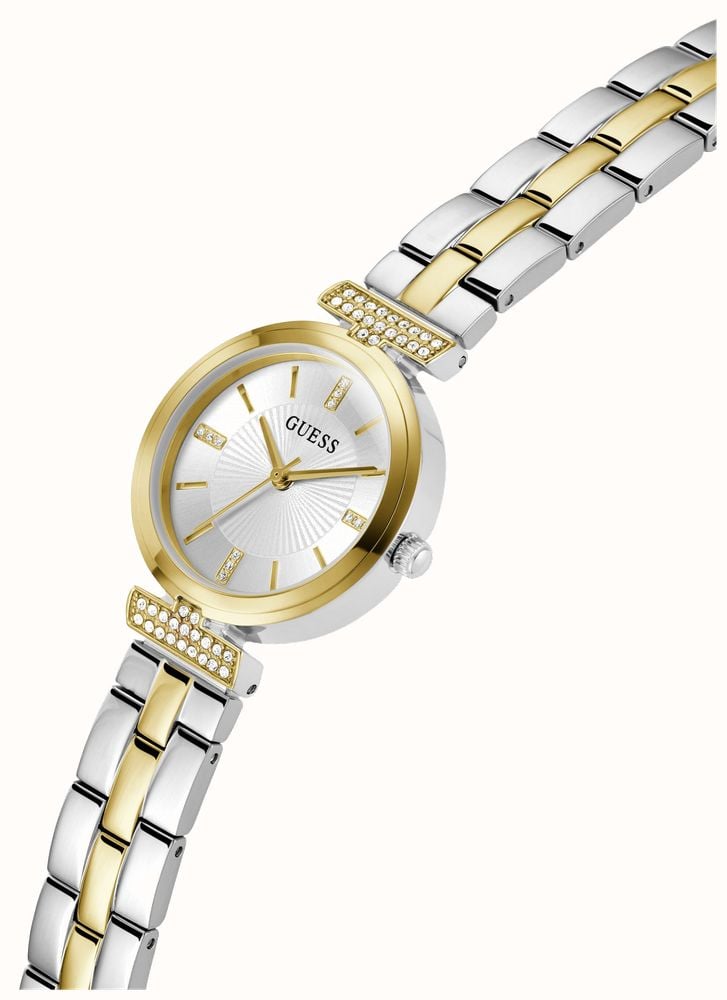 Guess Women's ARRAY (28mm) Silver Dial / Two-Tone Stainless Steel ...