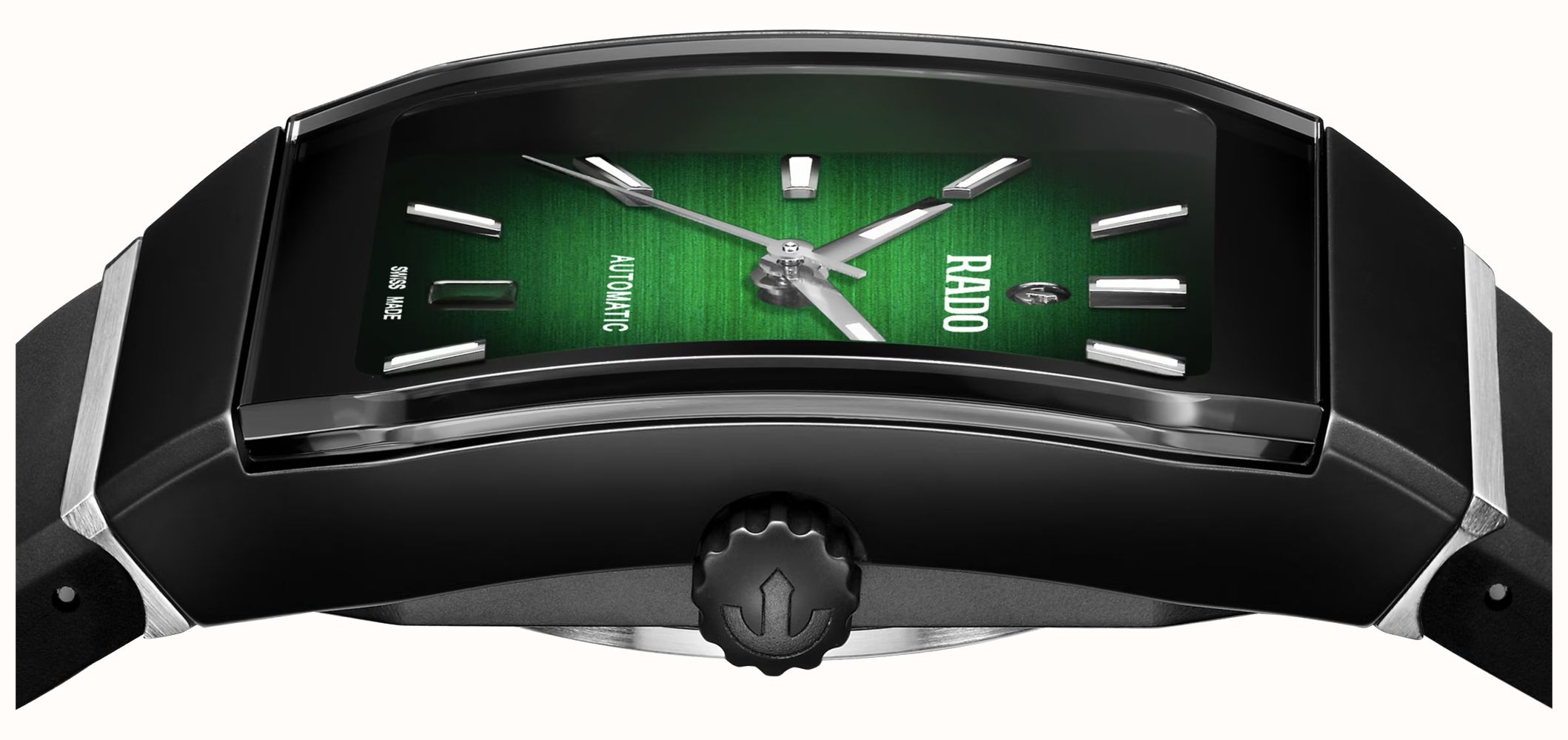 RADO Anatom Automatic (32.5mm) Green Gradient Dial / Black Rubber Strap ...