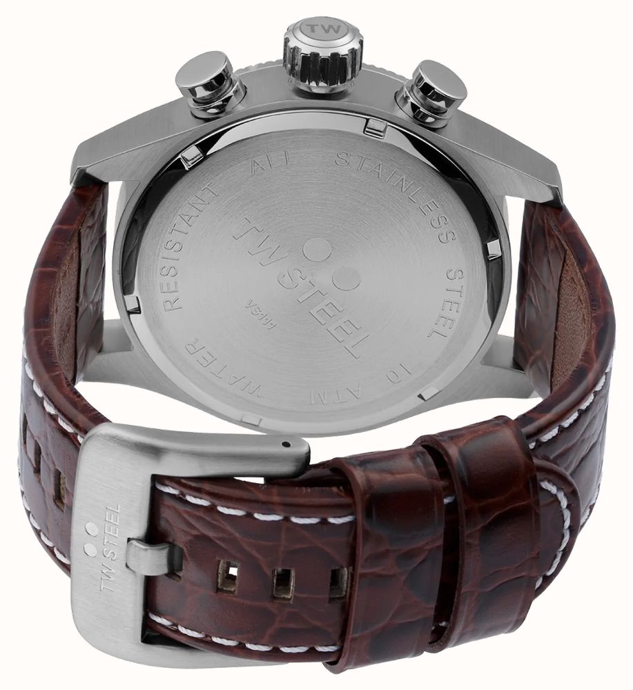 TW Steel Men's Volante | Blue Chronograph Dial | Brown Leather Strap ...