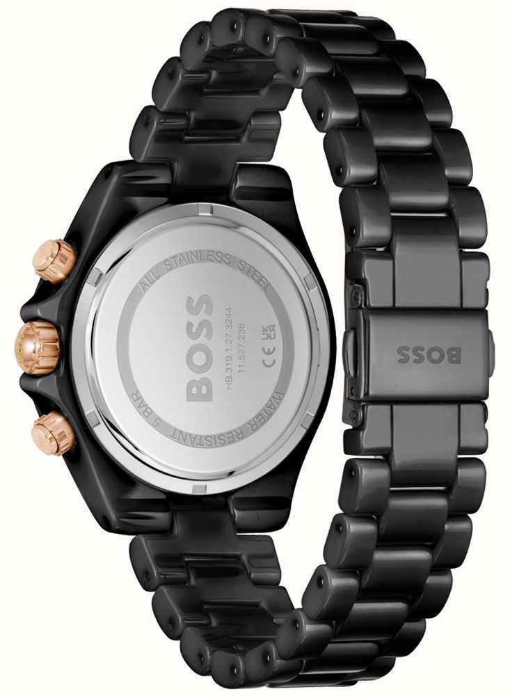 BOSS Women's Novia | Black Dial | Black Ceramic 1502633 EX DISPLAY ...