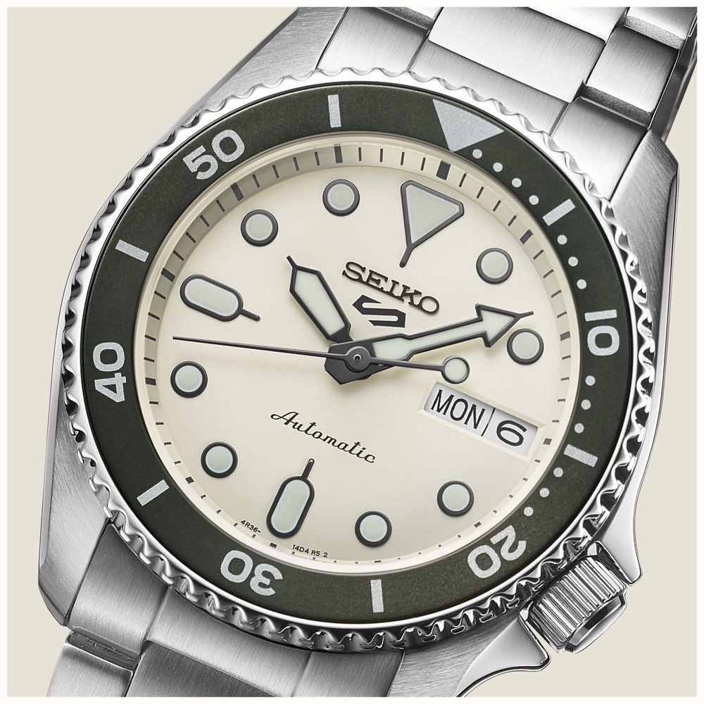 Seiko 5 Sports SKX Automatic ‘Midi’ (38mm) Monochrome Dial / Stainless ...