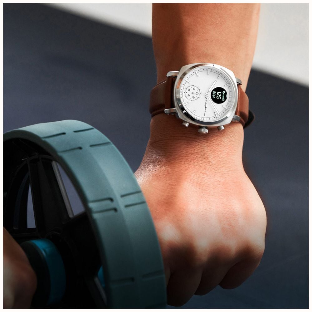 Pininfarina by Globics Senso Hybrid Smartwatch (44mm) Moonlight Silver ...