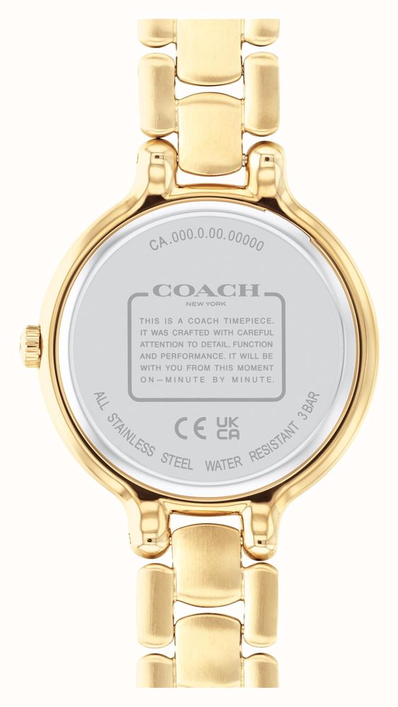 Coach Women's Chelsea |Gold Dial | Crystal Set | Gold Stainless Steel ...