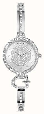 Guess Women's PETAL (36mm) Silver Dial / Stainless Steel Bracelet ...