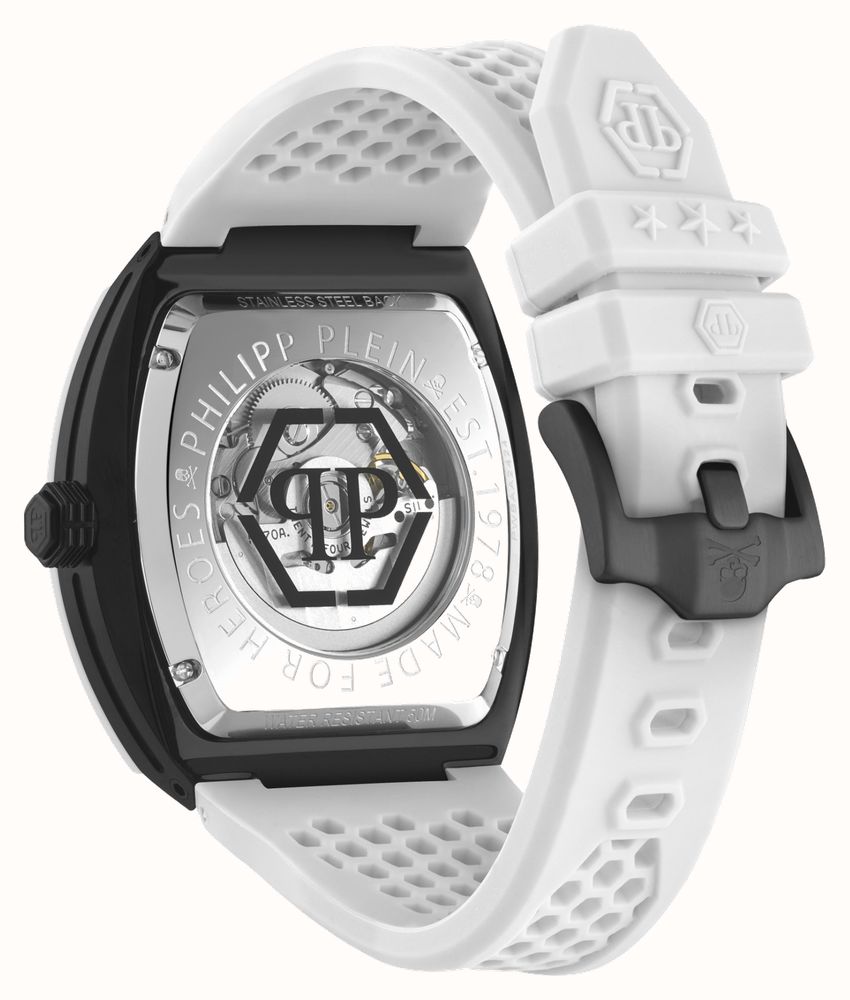 Philipp Plein THE SKELETON Automatic (44mm) Black Skeleton Dial / White ...