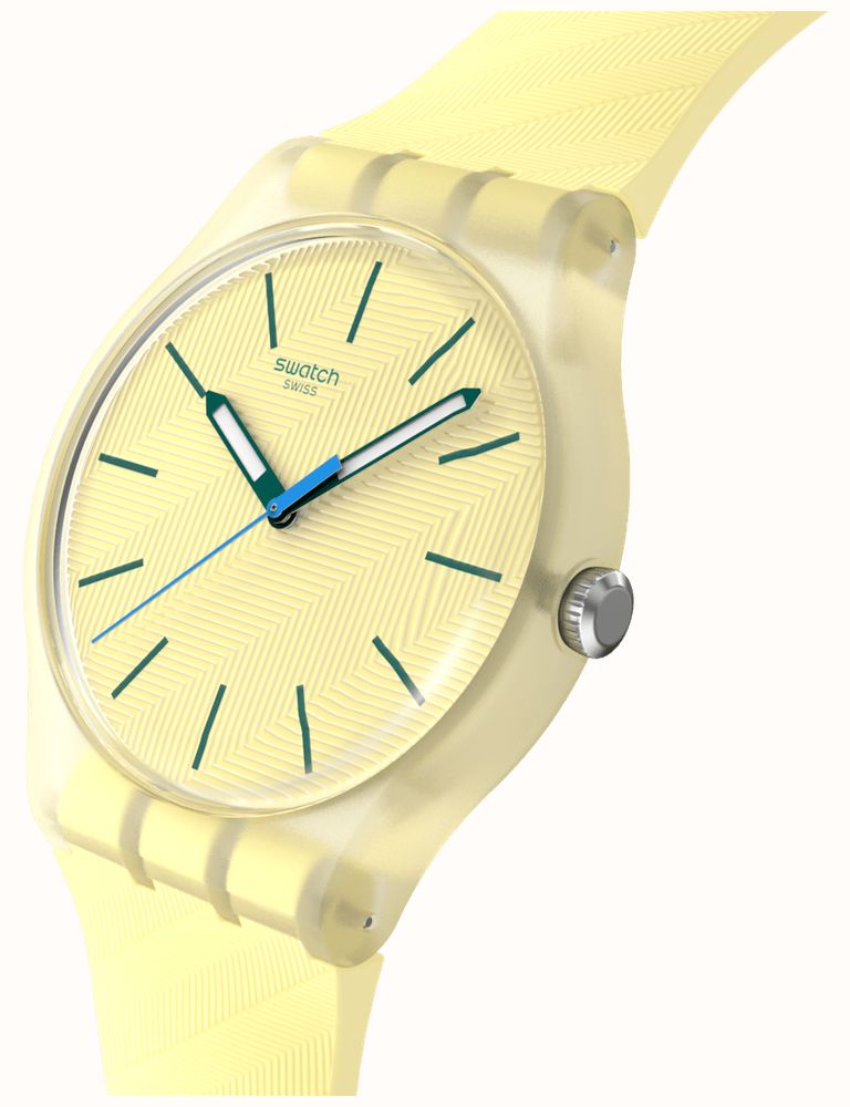 Swatch CITRUS TILT (41mm) Light Yellow Dial / Light Yellow Silicone ...