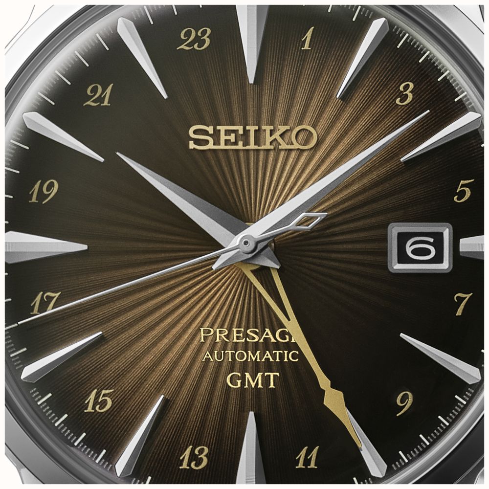 Seiko Presage ‘Rusty Nail’ Cocktail Time GMT (40.5mm) Brown Dial ...