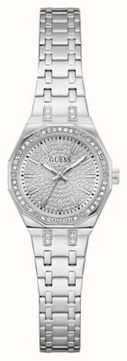 Guess Women's Lovey (27mm) Silver Dial / Stainless Steel Bangle ...