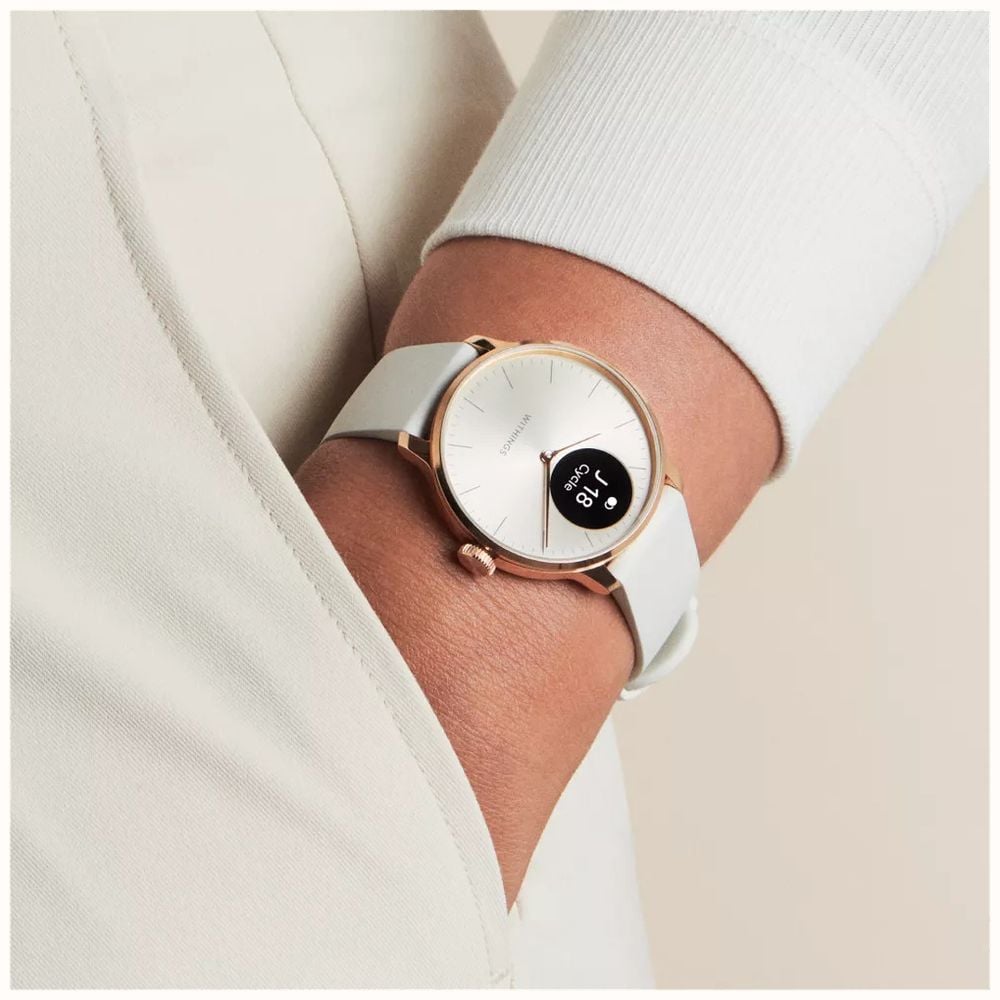 Withings ScanWatch Light - Hybrid Smartwatch (37mm) White Dial + Rose ...