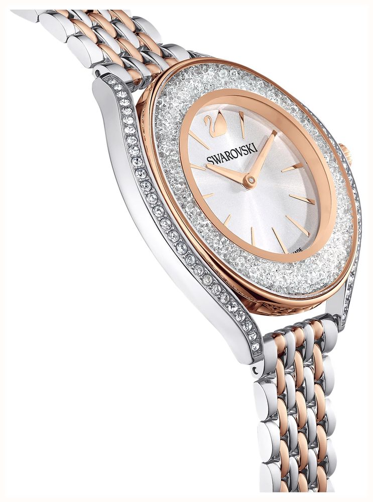 Swarovski Crystalline Aura (35.5mm) Silver Dial / Two-Tone Stainless ...