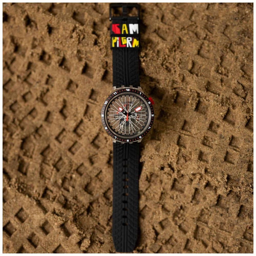 Swatch THE PILGRIM - TREAD ON IT (47mm) Transparent Dial / Black ...