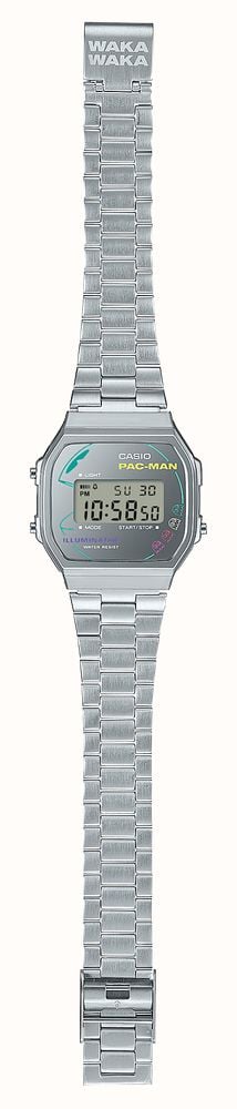 Casio X PAC-MAN Special Edition (36.3mm) Silver Digital Dial ...