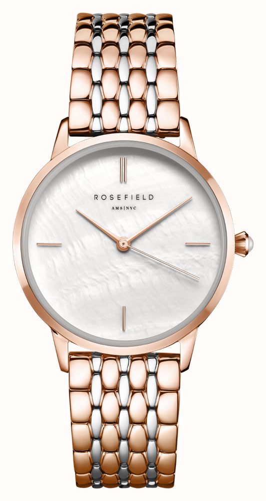 Rosefield Pearl Edit (36mm) White Mother-of-Peal Dial / Rose Gold ...