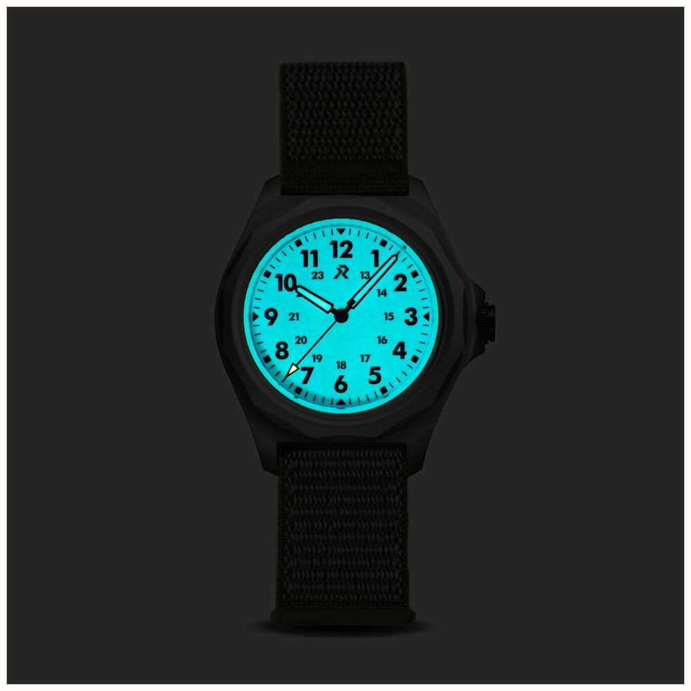 RZE Urbanist Solar (36mm) Polaris White Dial / OD Green GP Elastic ...
