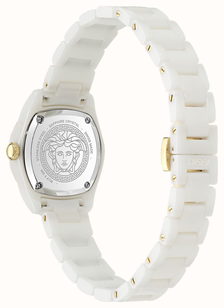 Versace Women's DV ONE MINI (28mm) White Dial / White Ceramic Bracelet ...