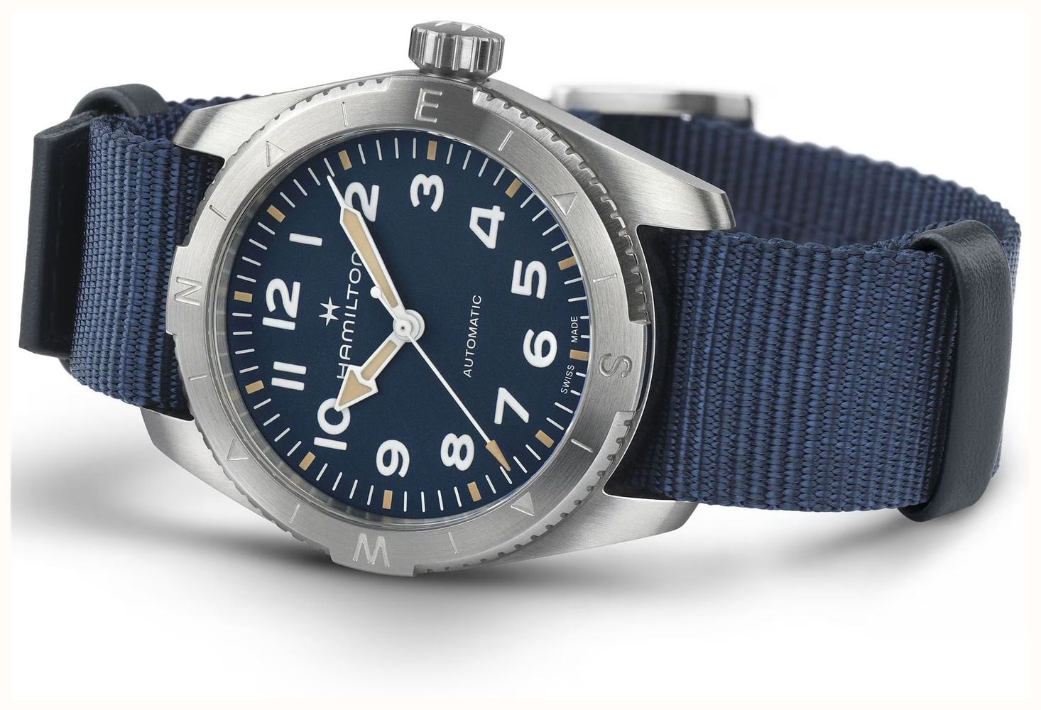 Hamilton Khaki Field Expedition Automatic (37mm) Blue Dial / Blue NATO ...