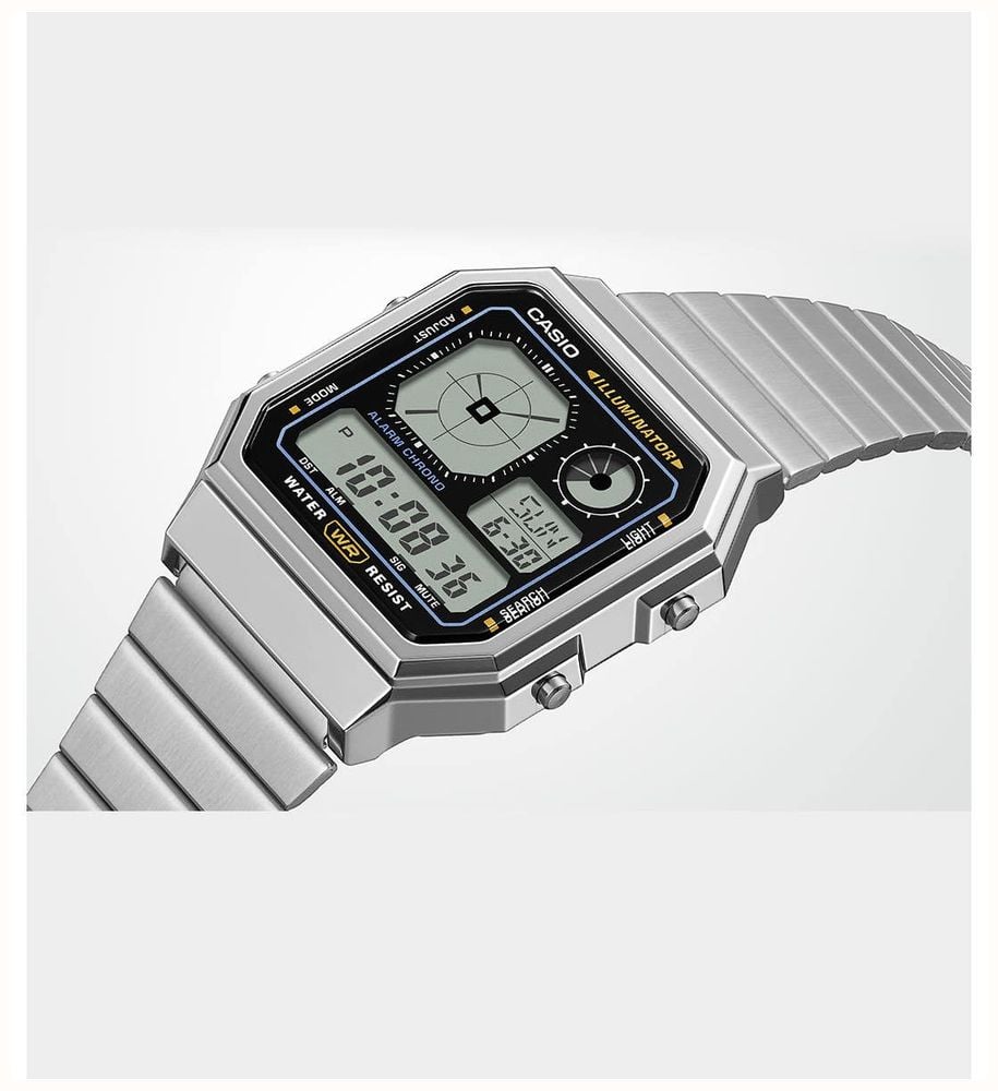 Casio Vintage Illuminator (33.9mm) Digital Display / Stainless Steel ...