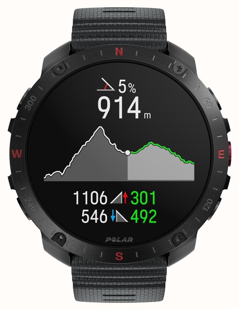 Polar Grit X2 Pro Premium GPS Smart Sports Watch Black (S-L) 900110283 ...