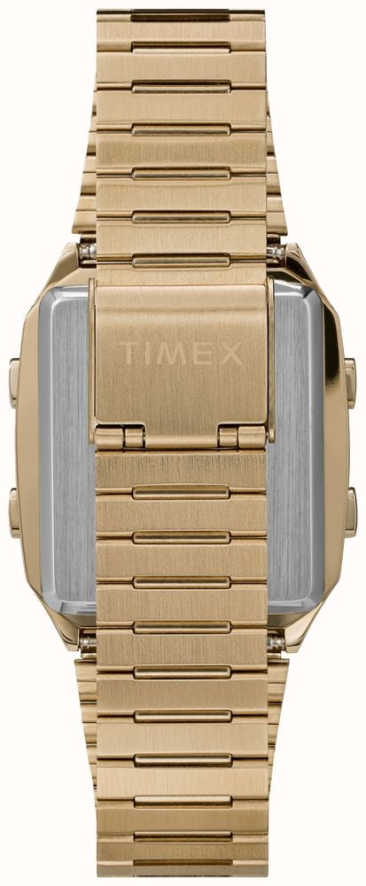 Timex Q LCA Reissue Pale Gold-tone Stainless Steel Bracelet Watch ...