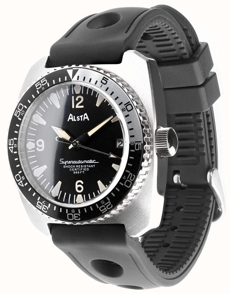 Alsta Nautoscaph Superautomatic 1970 Re-Edition (300m) Black Dial ...