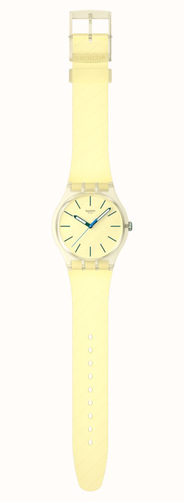 Swatch CITRUS TILT (41mm) Light Yellow Dial / Light Yellow Silicone ...
