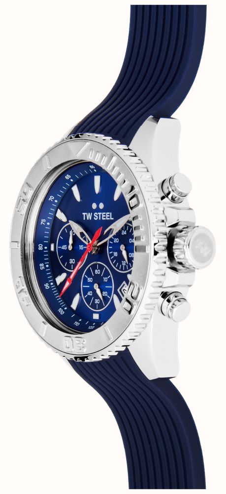 TW Steel Men's Vanceur Diver (42mm) Blue Chronograph Dial / Blue Rubber ...
