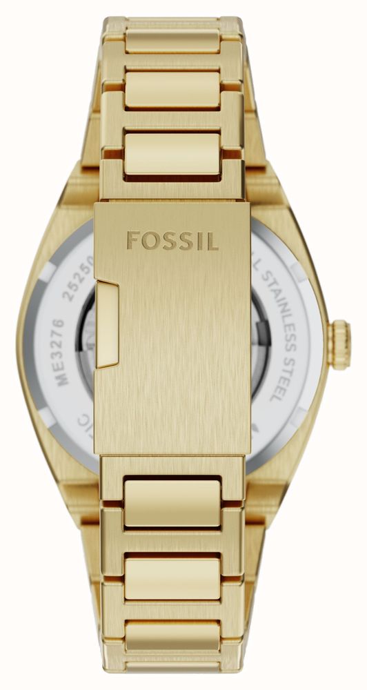 Fossil Men's Everett Automatic (42mm) Textured Green Dial / Gold-Tone ...