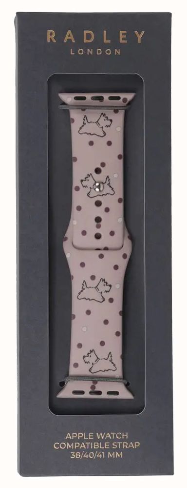 Radley Apple Watch Strap (38/40/41mm) Pink Silicone RYS-A02P - First ...