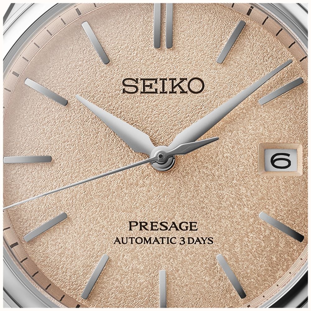 Seiko Presage Classic Series ‘Araigaki’ (40.2mm) Peach Dial / Stainless ...