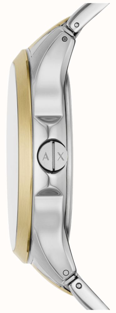 Armani Exchange Men's (46mm) Black Dial / Two-Tone Stainless Steel ...