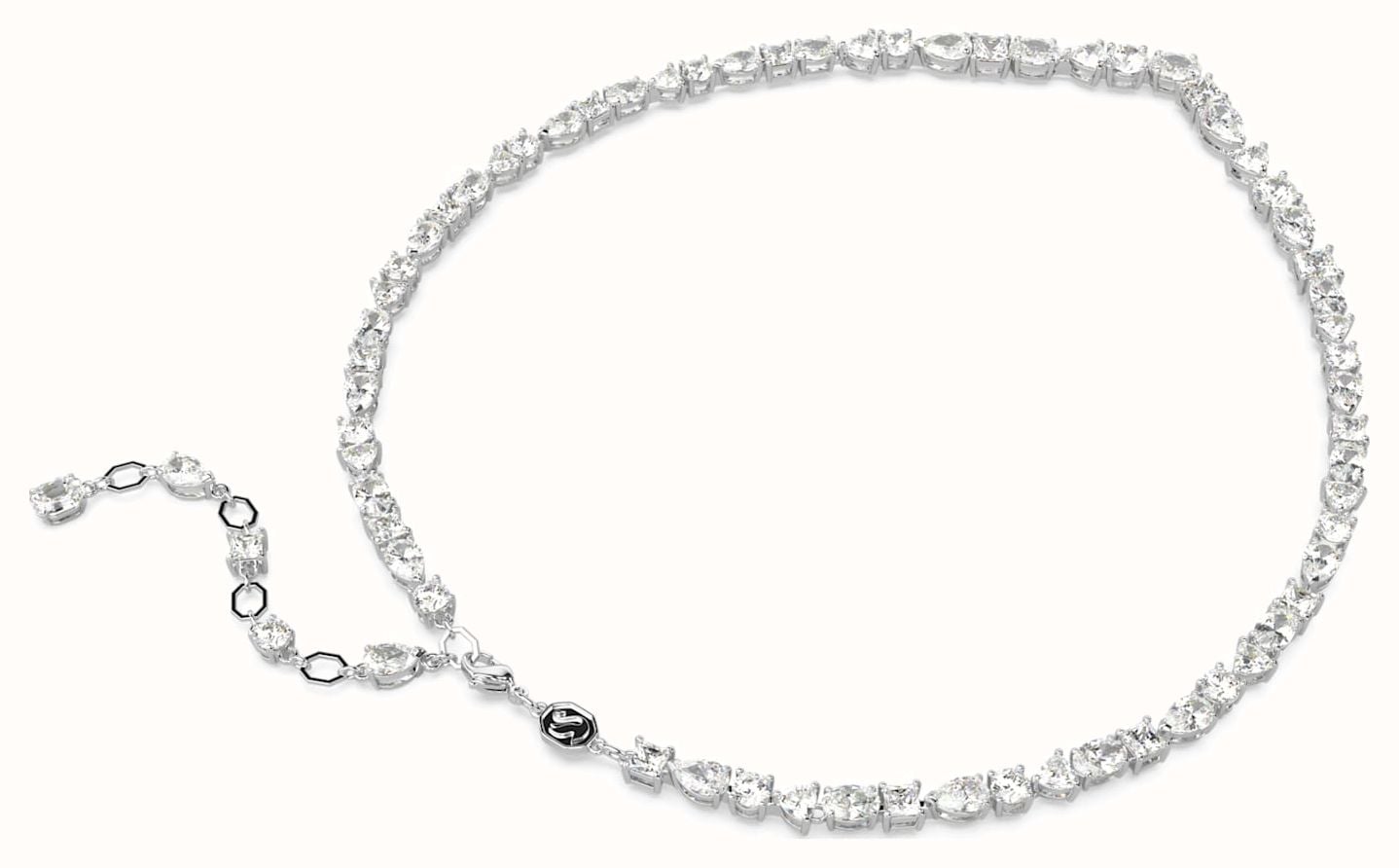 Swarovski Mesmera Necklace Rhodium Plated Mixed Cut White Crystals ...