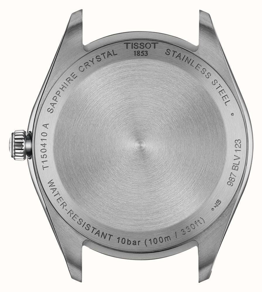 Tissot PR 100 Quartz (40mm) White Dial / Black Leather Strap ...