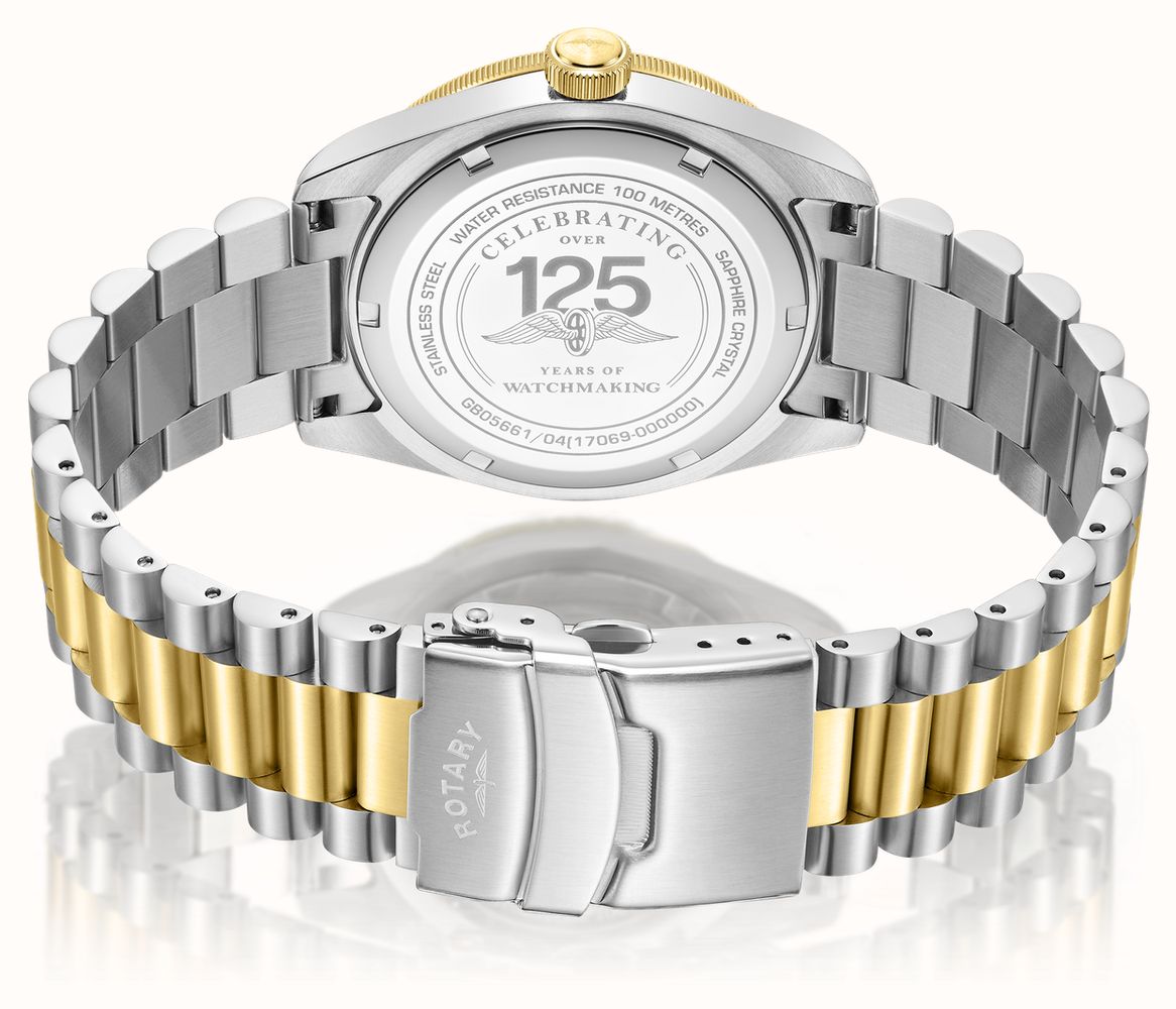 Rotary Men's Sport Diver (41mm) Black Dial / Two-Tone Stainless Steel ...