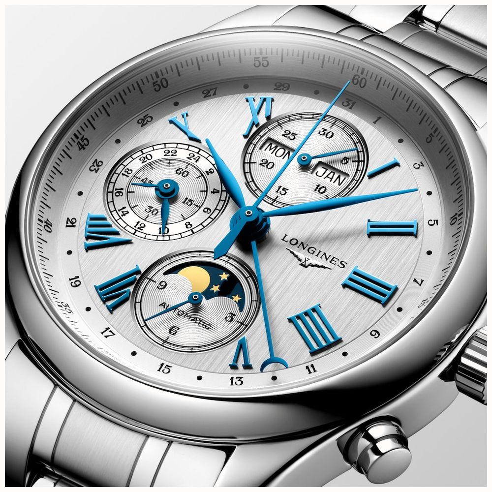 LONGINES Master Collection Chrono Moonphase Automatic (42mm) Silver ...