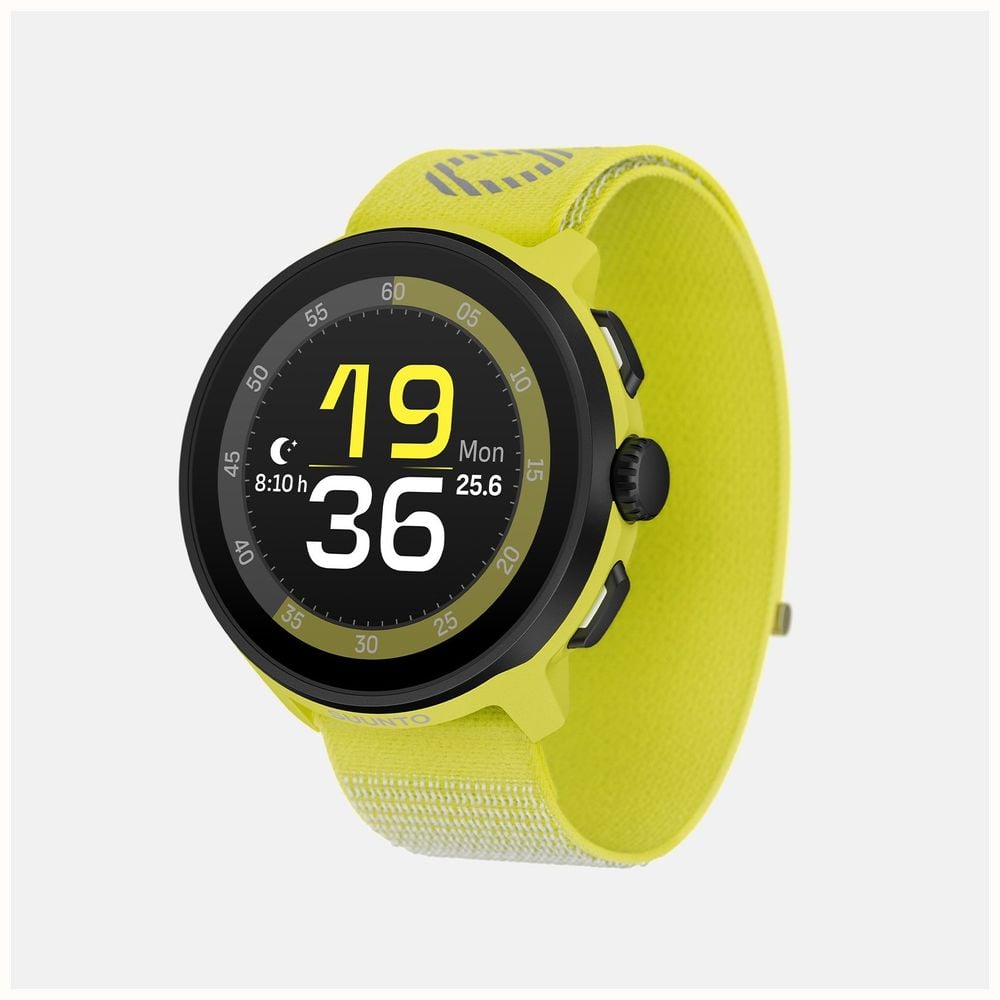 Suunto RUN Lightweight AMOLED Running Watch (46mm) Lime - Textile ...