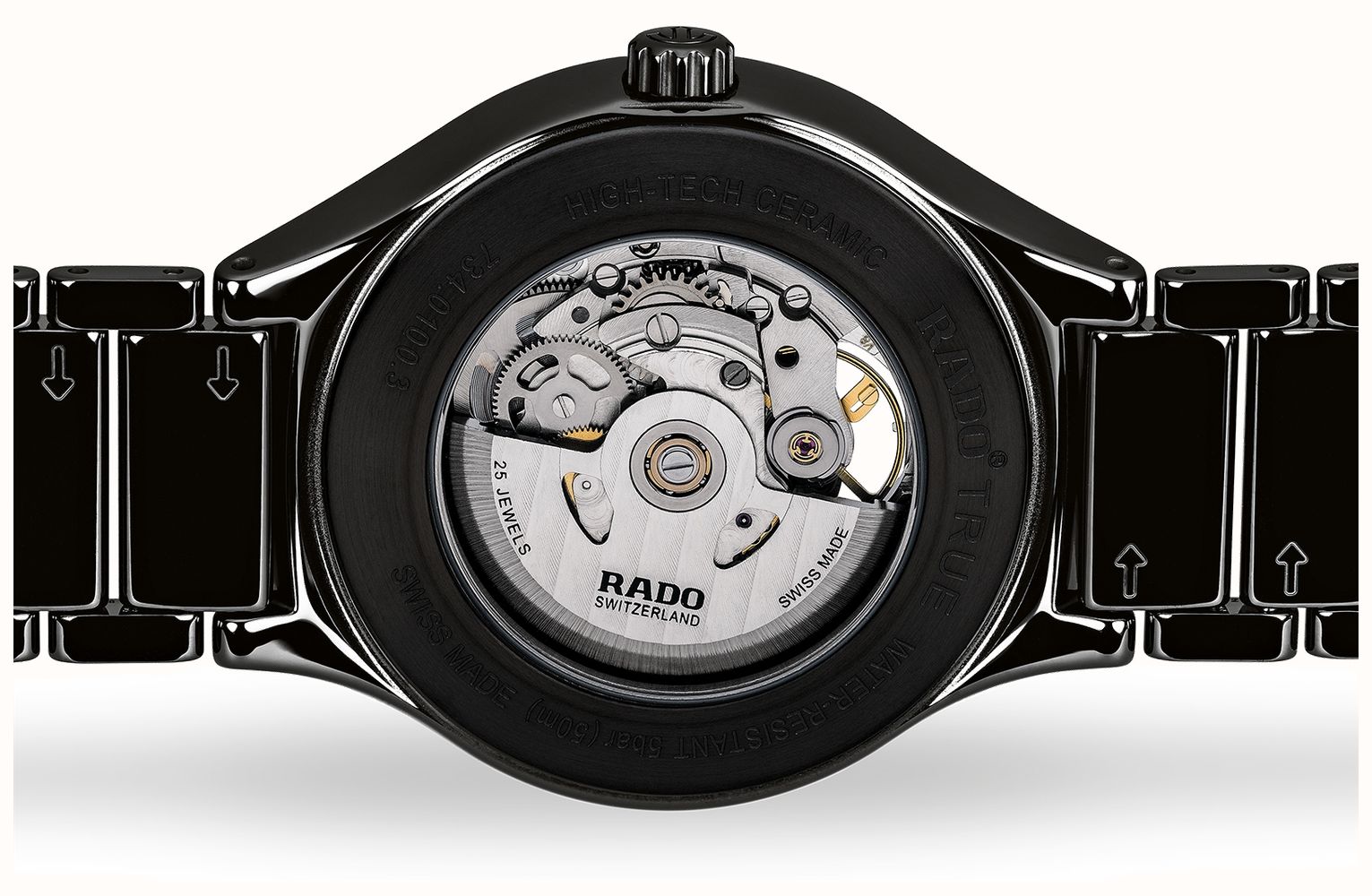 RADO True Automatic Open Heart Plasma High-tech Ceramic Watch R27100162 ...