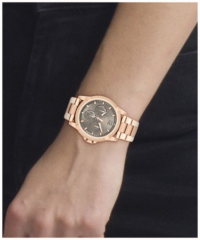 HUGO Women's #IMPRESS | Grey Dial | Rose Gold Stainless Steel Bracelet ...