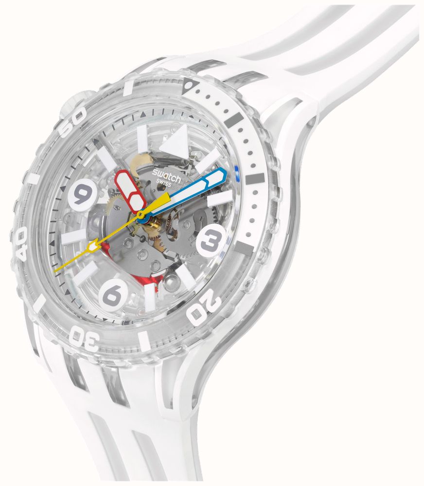 Swatch SCUBAQUA AURELIA AURITA (44mm) Transparent Dial / Matte White ...