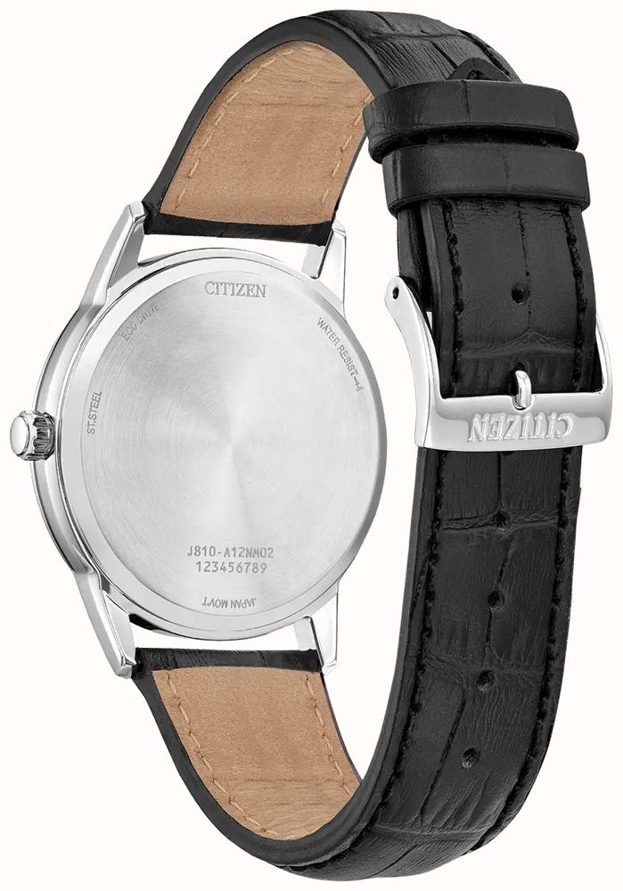 Citizen Men's | Eco-Drive | Blue Dial | Black Leather Strap AW1780-09L - First Class Watches™