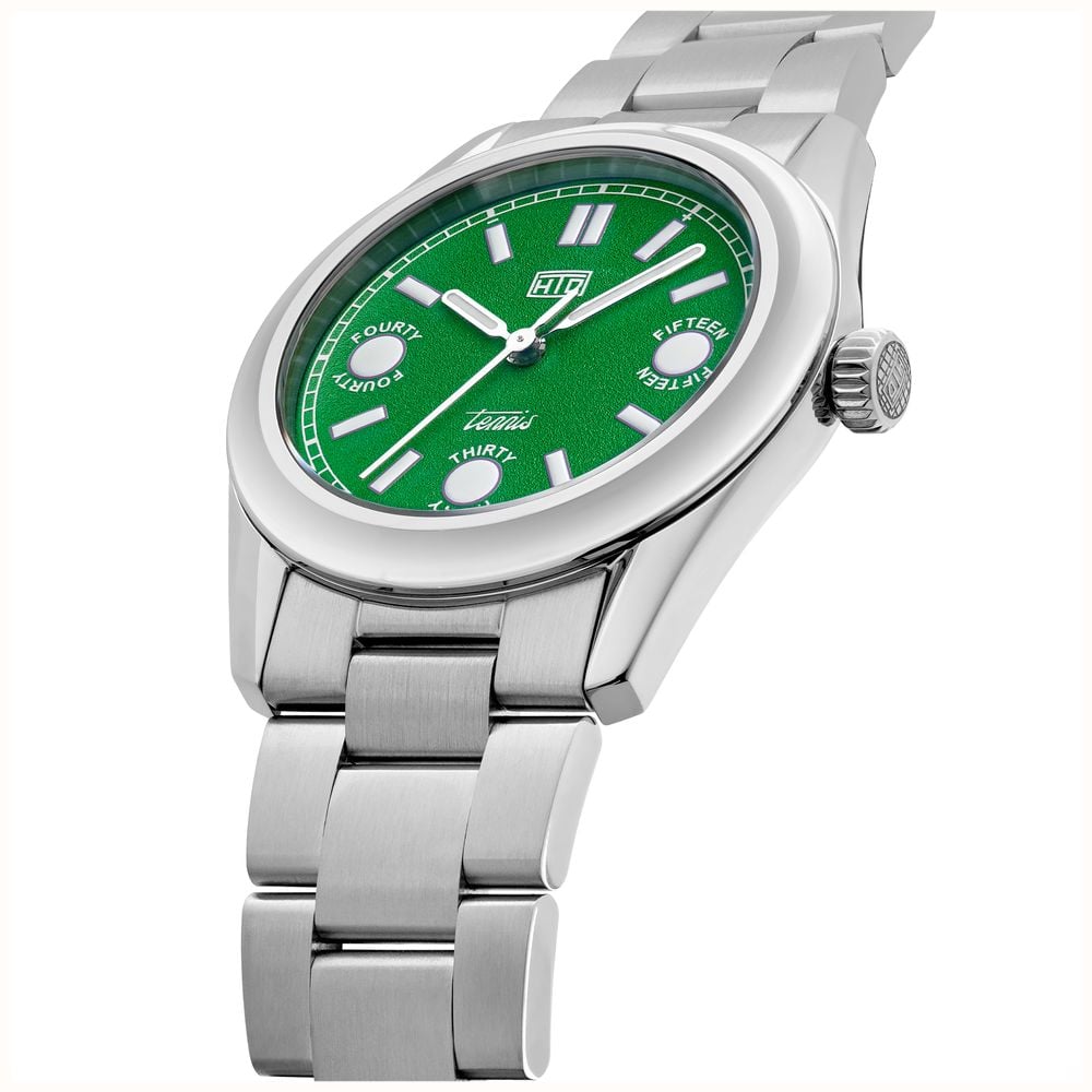 HTD Tennis Sport Erba Automatic (37mm) Green 'Score' Dial / Stainless ...