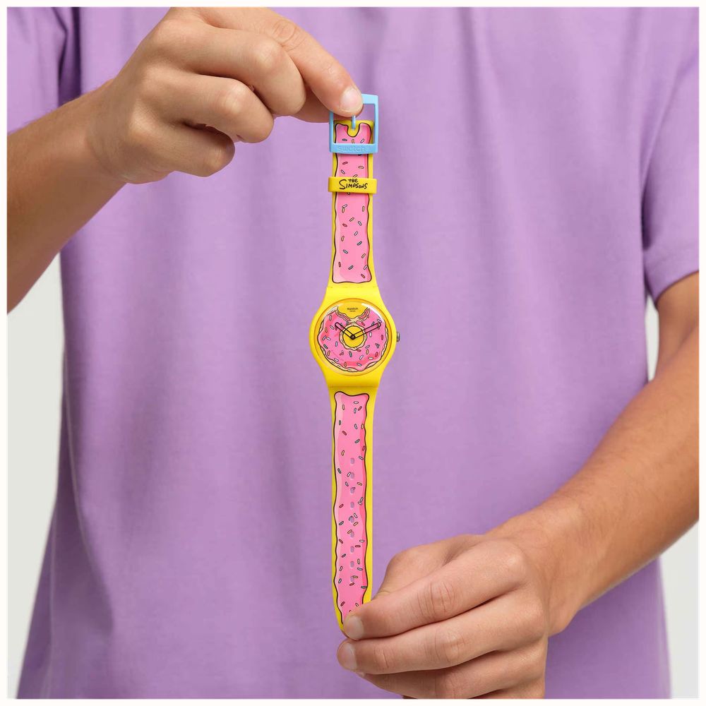 Swatch X The Simpsons SECONDS OF SWEETNESS (41mm) Donut-Printed Dial ...