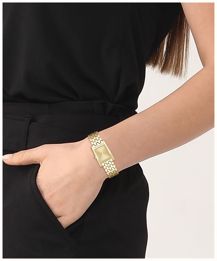 BOSS Women's Lucy (22mm) Gold Dial / Gold-Tone Stainless Steel Bracelet ...