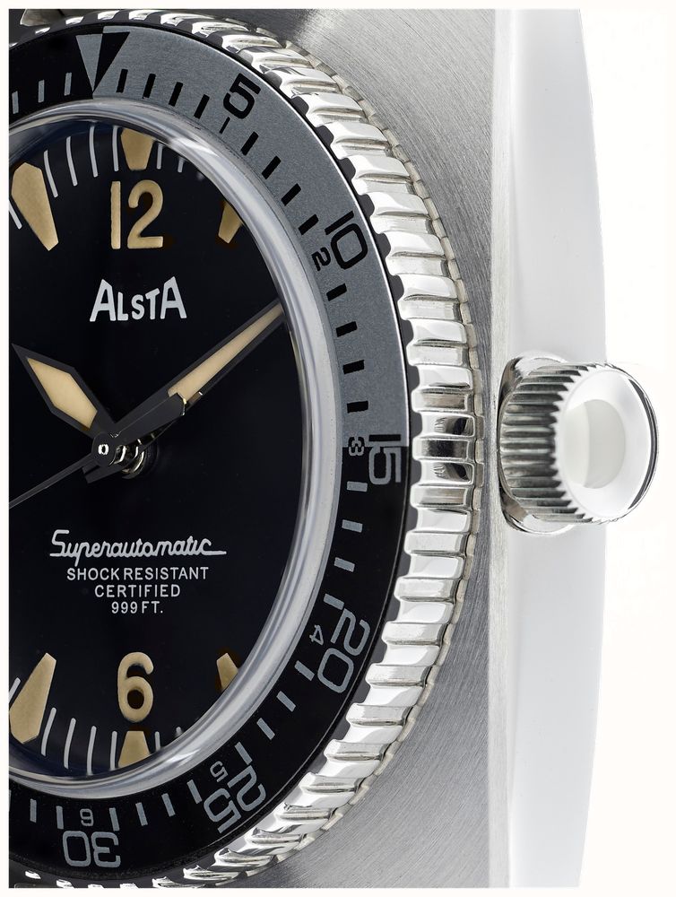 Alsta Nautoscaph Superautomatic 1970 Re-Edition (300m) Black Dial ...