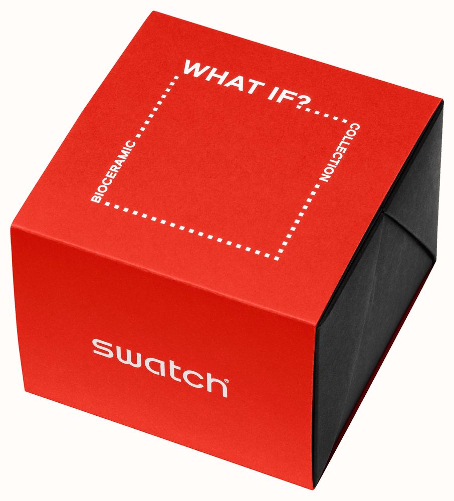 Swatch Bioceramic What If... Black (33.25mm) White Dial / Black Strap ...
