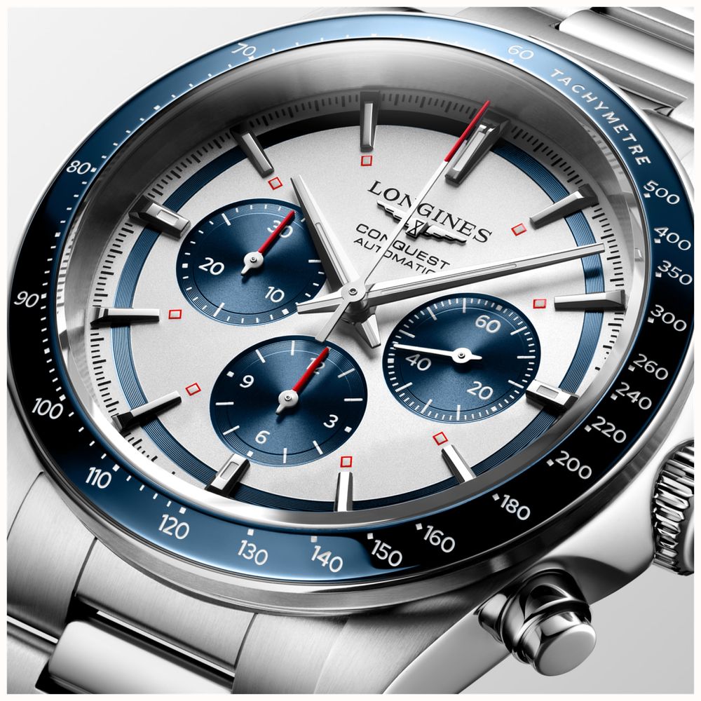 LONGINES Conquest Automatic Chronograph (42mm) Silver Dial / Stainless ...