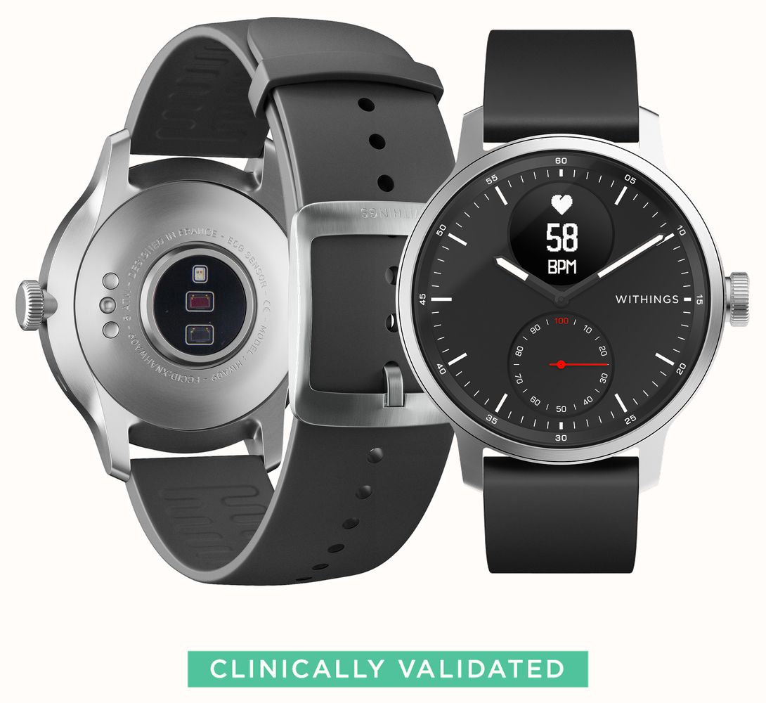Withings ScanWatch - Hybrid Smartwatch With ECG (42mm) Black Hybrid ...