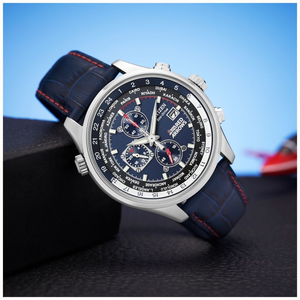 Citizen Red Arrows Chronograph Eco-Drive Blue Leather CA0081-01L ...