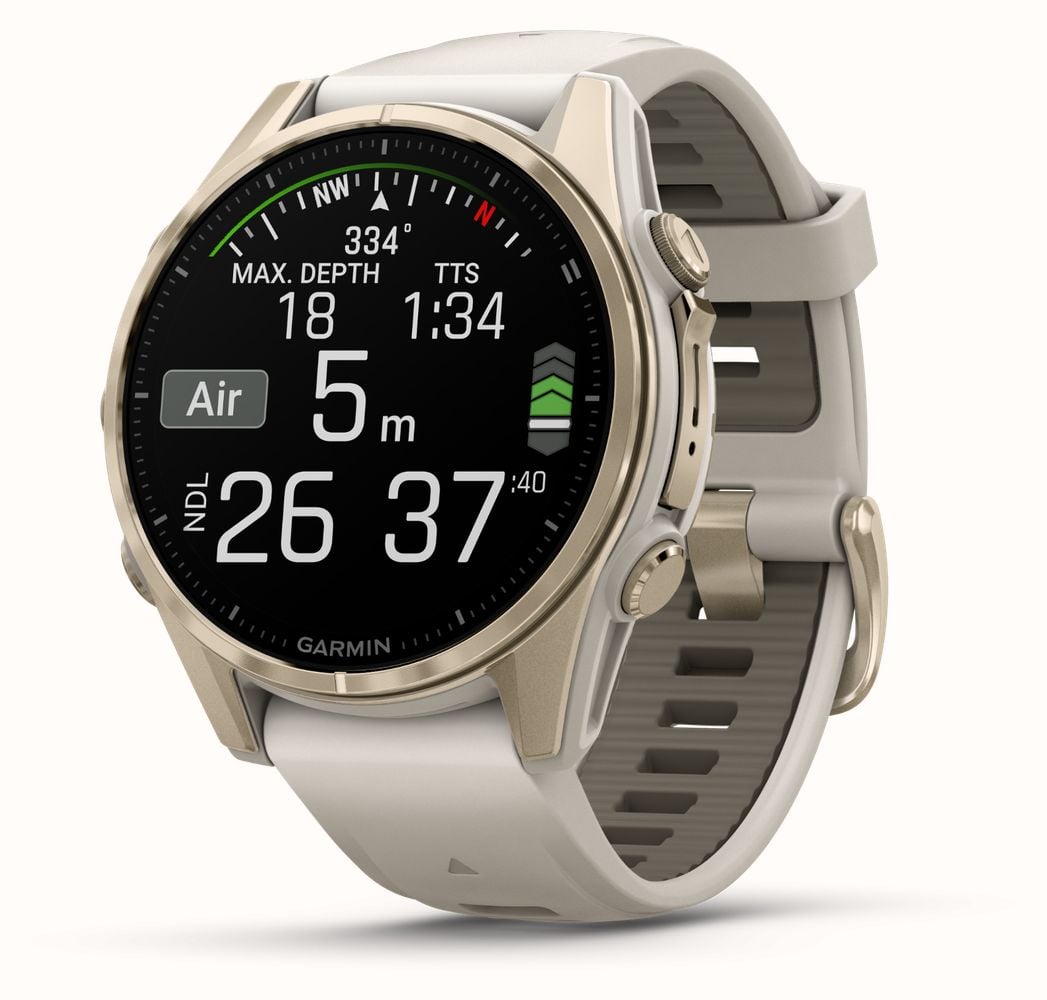 Garmin Fenix 8 43mm AMOLED Sapphire Premium Multisport GPS Smartwatch Gold With 010-02903-11 ...